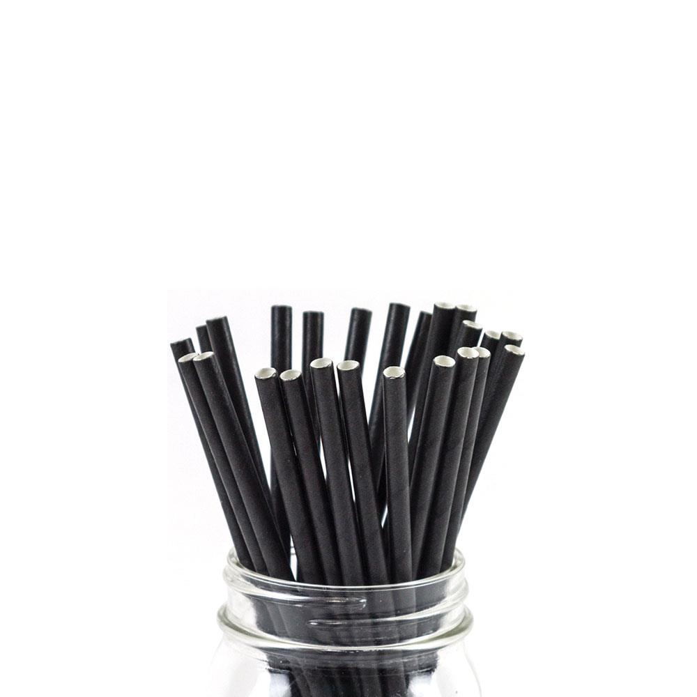 PAPER STRAW COCKTAIL BLK 5000/CTN - 3456278 | Reward Hospitality