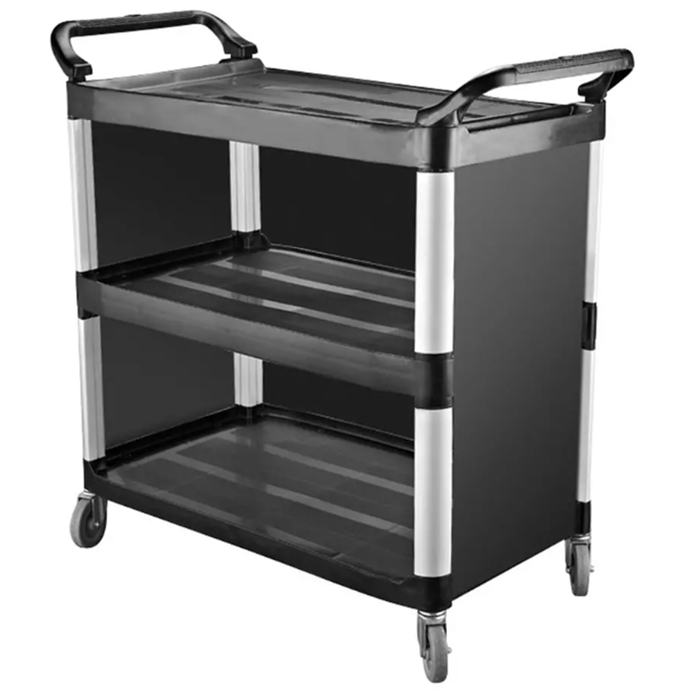 Utility Trolley Closed Sides 3 Tier Blk Plastic - 4406057 | Reward ...