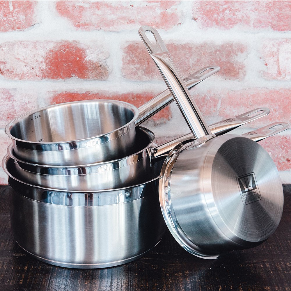 Pro.cooker Stackable Sauteuses 18/10 Stainless Steel | Reward Hospitality