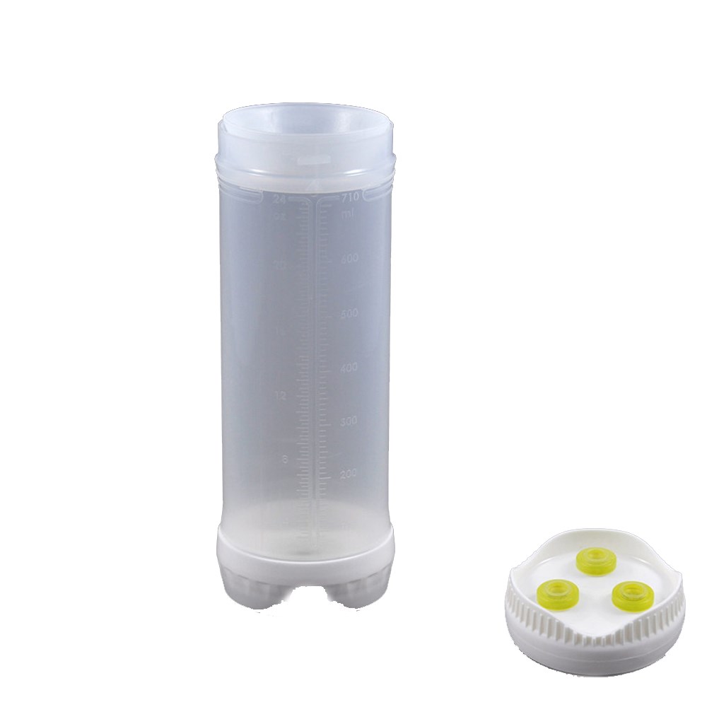 Portion Pal Bottle & 3-Valve Yellow Cap 709ml 24oz | Reward Hospitality