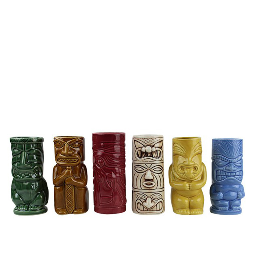 Assorted Colour Tiki Mugs 450-500ml Bargeek | Reward Hospitality