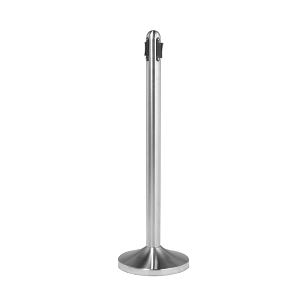 Stainless Steel Retractable Barrier Stanchion Stand Set Black Tape ...