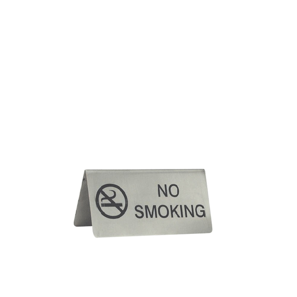 Stainless Steel No Smoking A Frame Sign Black/ Silver 100mm - 1882395 ...