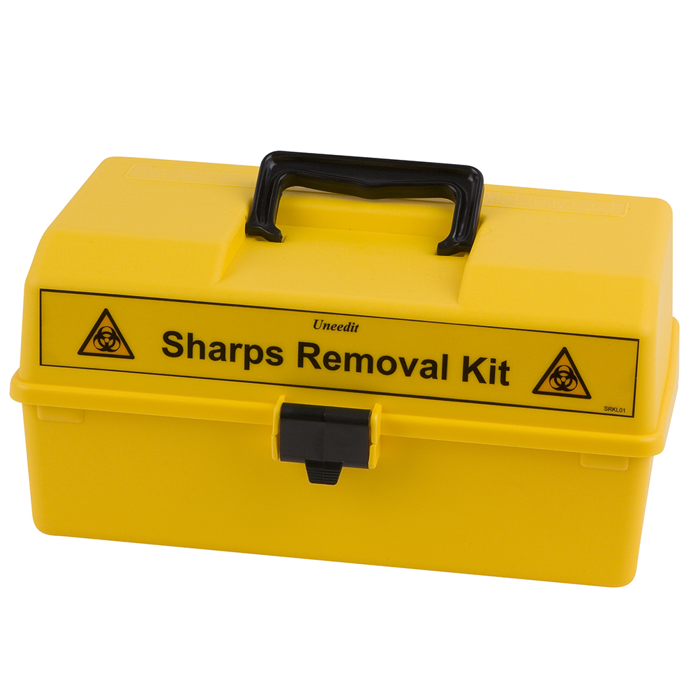 SHARPS REMOVAL KIT PORTABLE YELLOW PLASTIC CASE - 2667068 | Reward ...