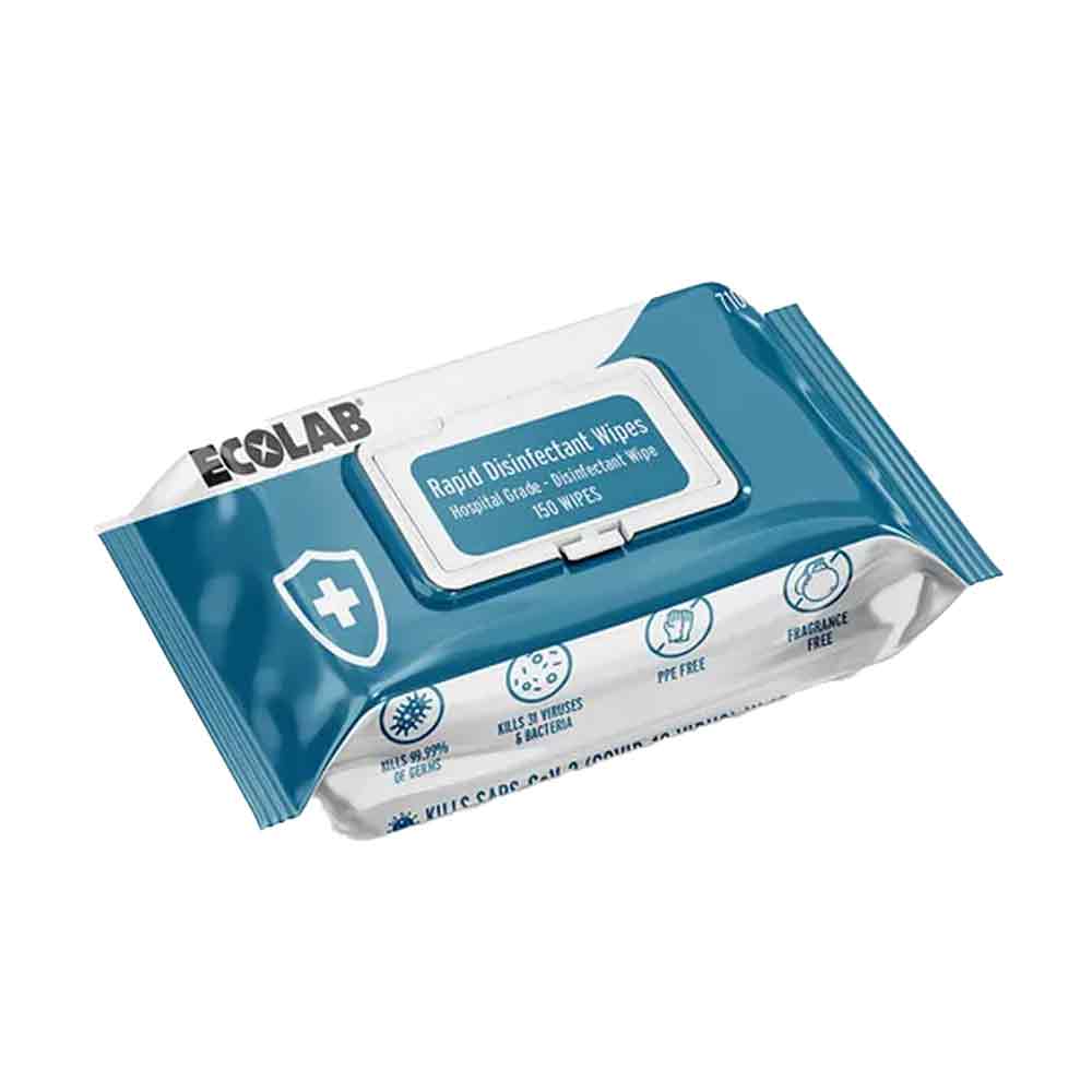 Rapid Disinfectant Cleaner Wipes Ecolab - 3026527 | Reward Hospitality