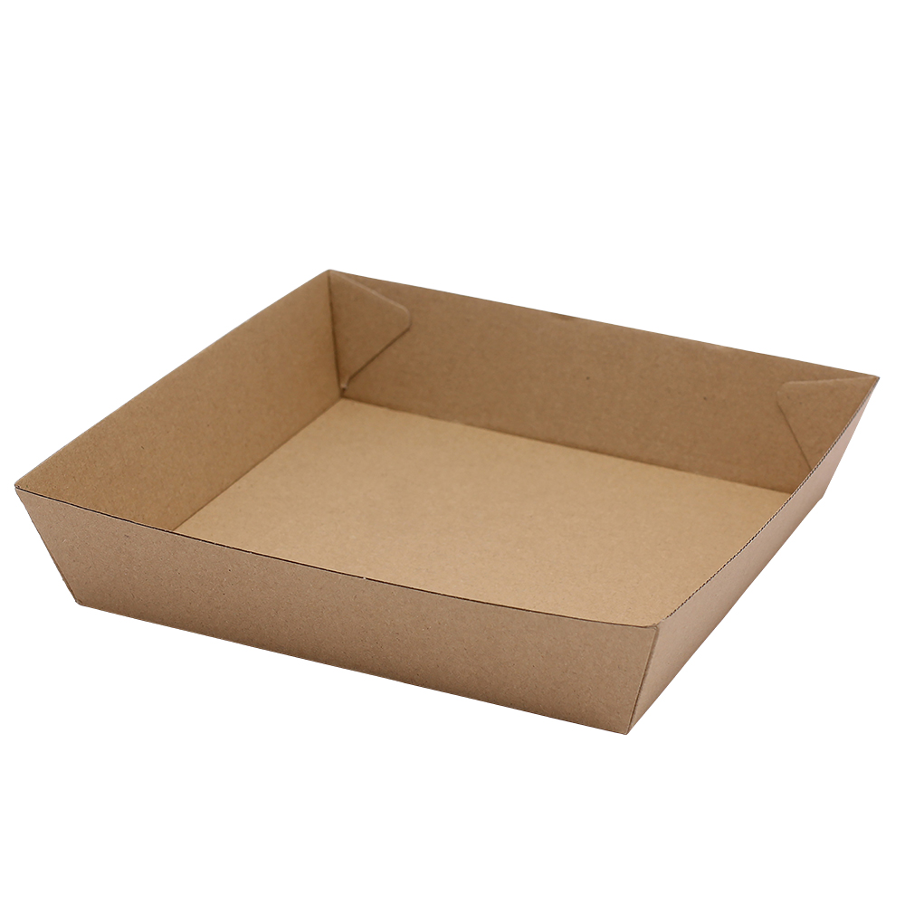 Kraft Food Tray No.2 Kraft Brown 178x178x45mm Earth Essentials ...