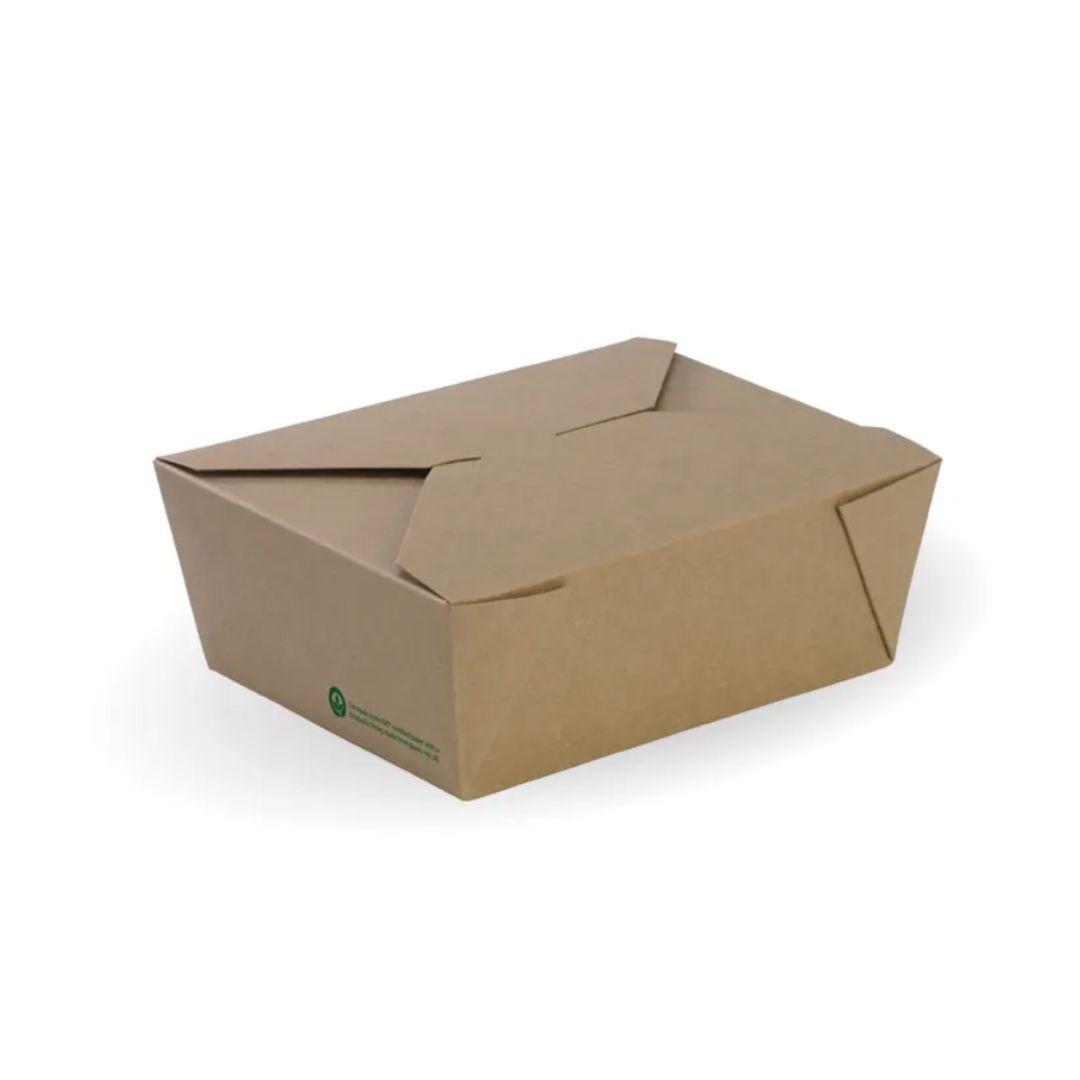 BioBoard Lunch Box Medium Brown 152x120x64mm BioPak | Reward Hospitality