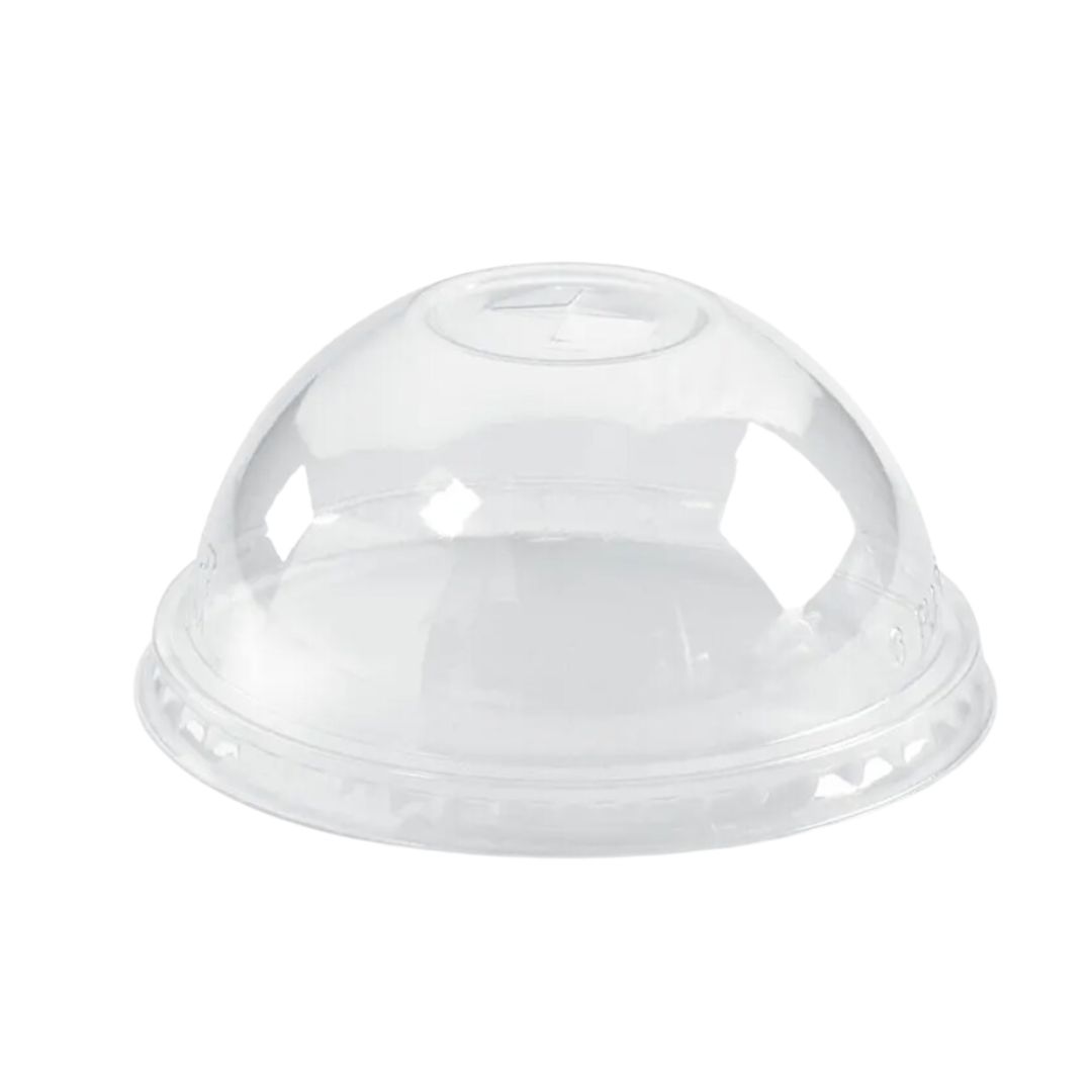 BioCup Lid Dome X-Slot Clear 300-700ml 96x48mm BioPak | Reward Hospitality