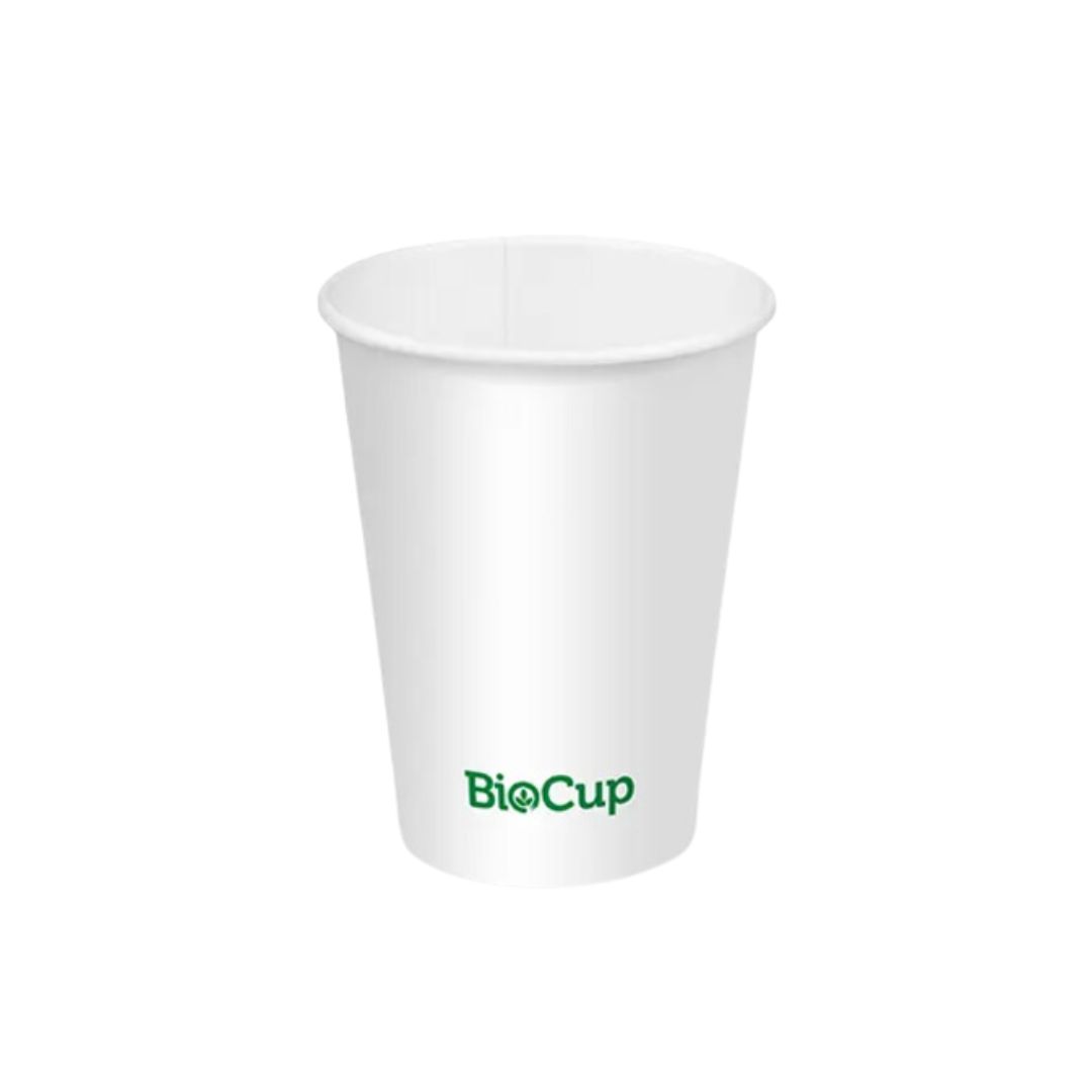 BioCup Paper Water Cup 200ml White BioPak | Reward Hospitality