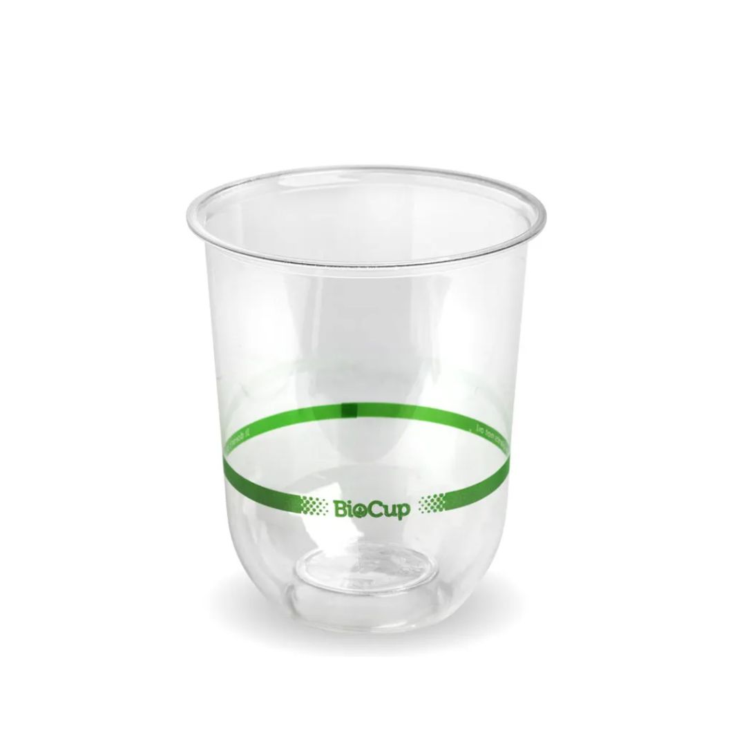 BioCup Tumbler Clear 250ml Green Line BioPak | Reward Hospitality