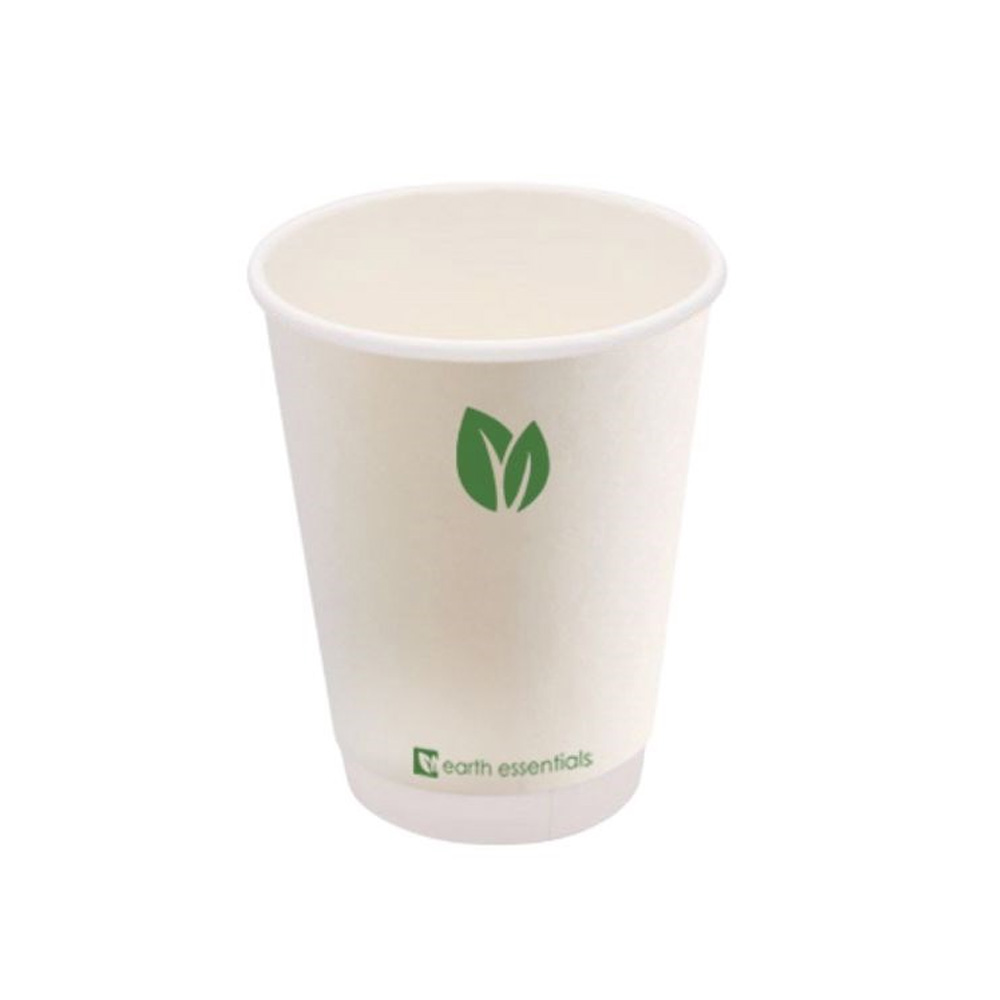 Hot Cup 90mm Double Wall White 395ml Earth Essentials - 3429285 ...