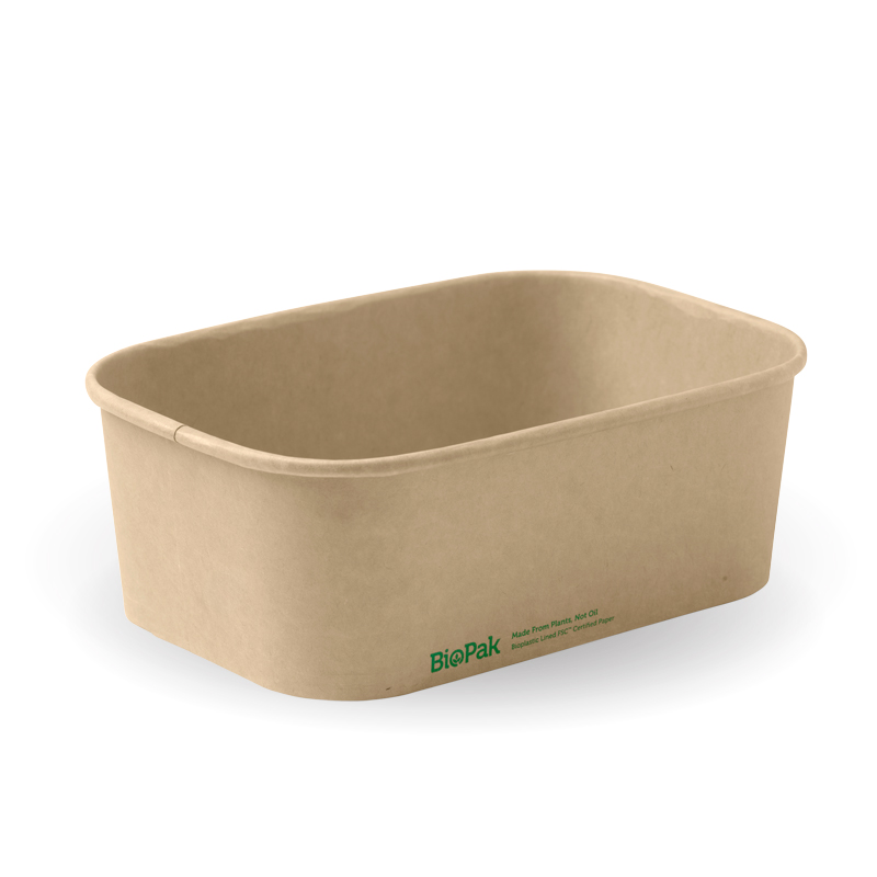 BioBoard Rectangular Takeaway Container 750ml BioPak - 3445822 | Reward ...