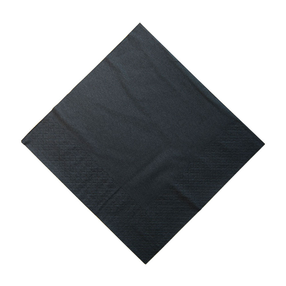 2 Ply Dinner Napkin Black 400mm - 3447700 | Reward Hospitality