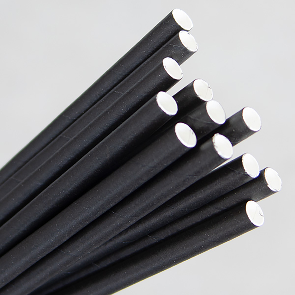 Paper Regular Slim Straw Black 5mm Eco-Straw | Reward Hospitality