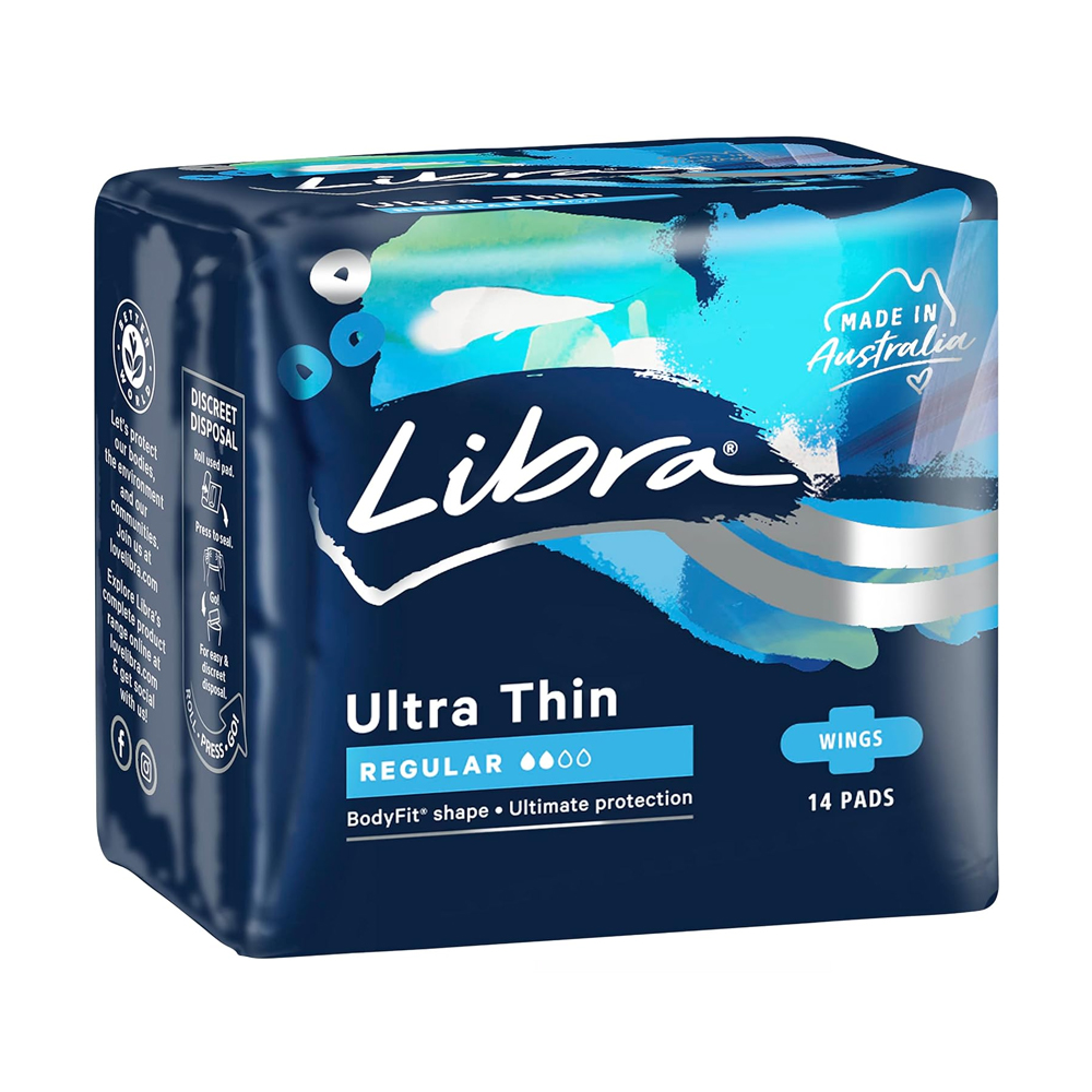 Libra Pad Ultrathin Regular with Wings - Discreet Protection for Light ...