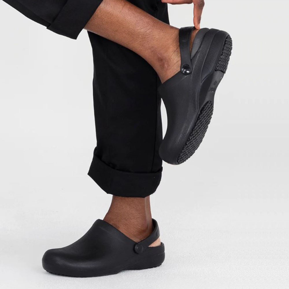 Chef Traditional Clogs With Strap Black | Reward Hospitality