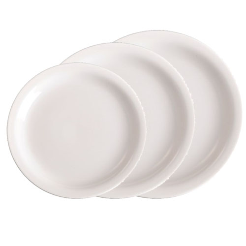 Basics Narrow Rim Plates White | Reward Hospitality