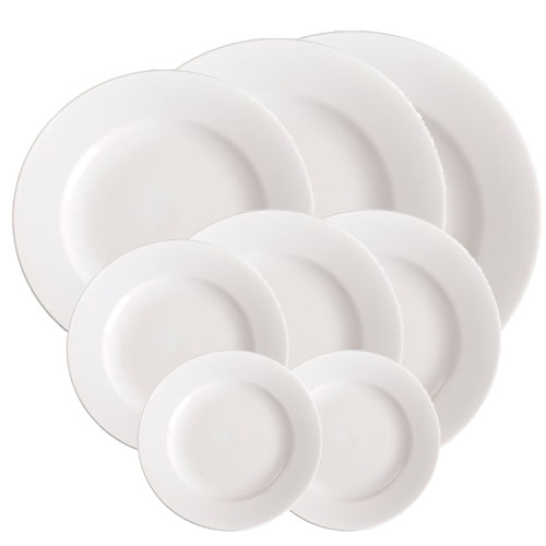 Basics Round Plates White | Reward Hospitality