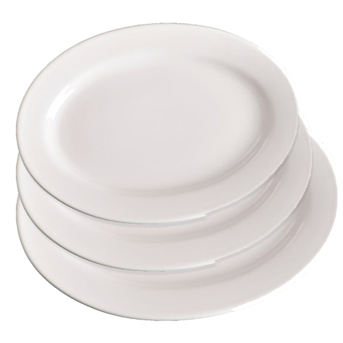 Basics Oval Plates White | Reward Hospitality