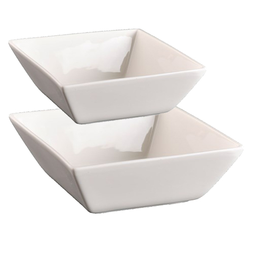 Basics Shallow Square Bowls White | Reward Hospitality