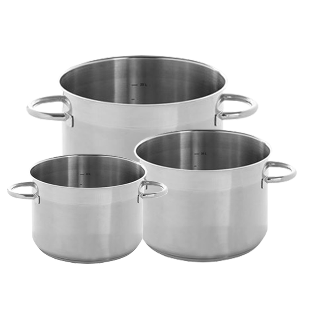Pro.cooker Stackable High Casserole Pots 18/10 Stainless Steel | Reward ...