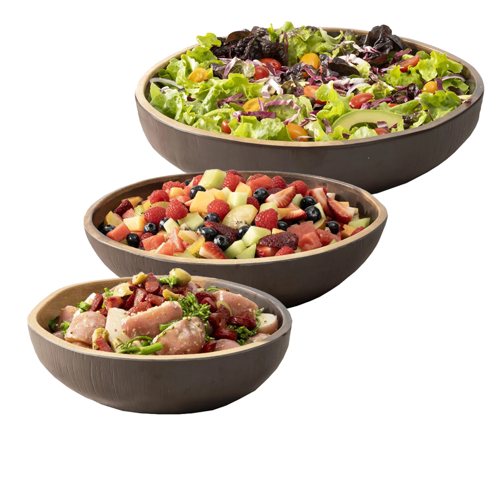 African Wood Round Bowls by TopStyle | Reward Hospitality