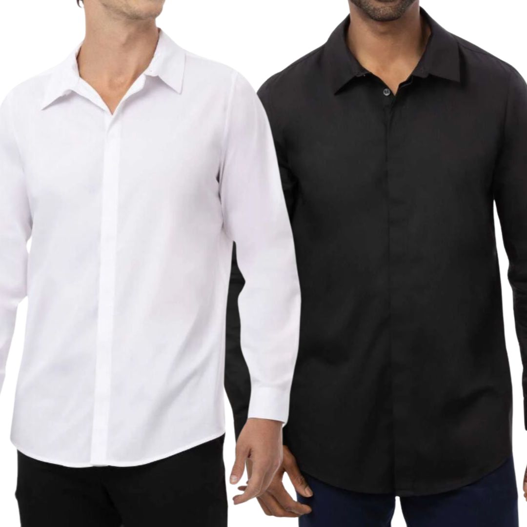 Mens Premium Formal Dress Shirt Long Sleeve Chef Works | Reward Hospitality