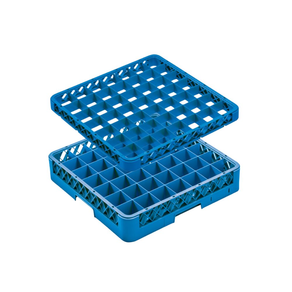 Glass Rack 49 Compartment and Rack Extender Blue 500x500mm Pro.equip ...