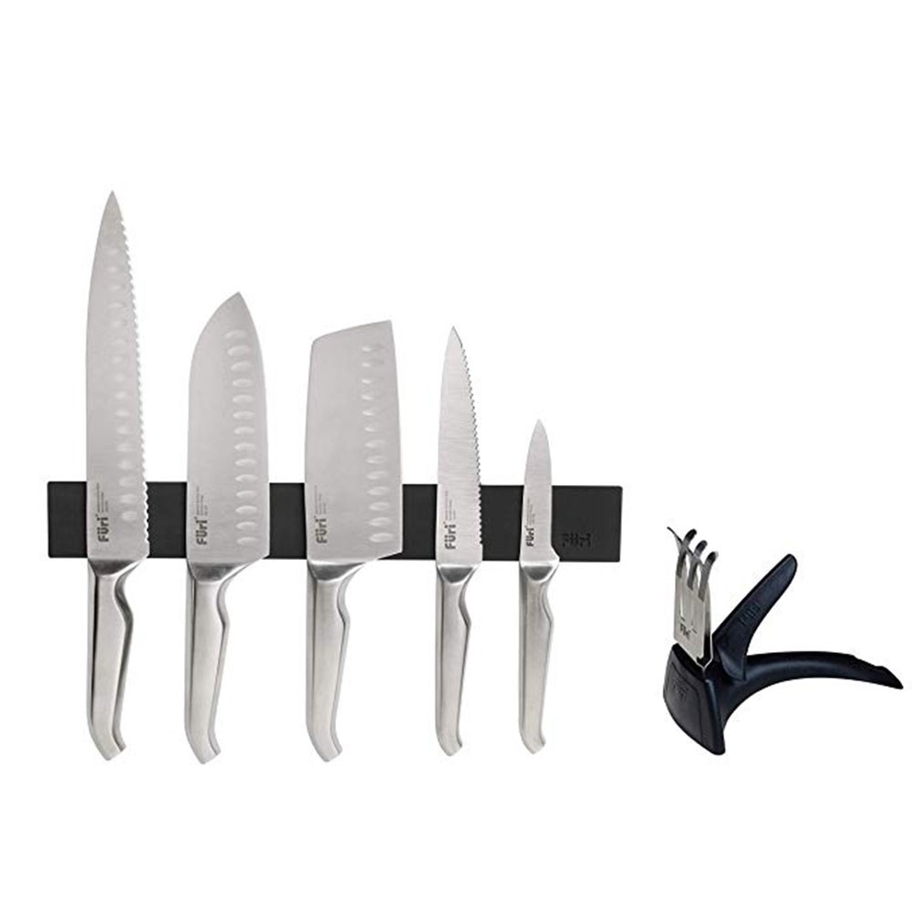 Furi Pro Knife Rack Set 7 Pce W/- Magnetic Wall Rack&Sharp - 2634227 ...