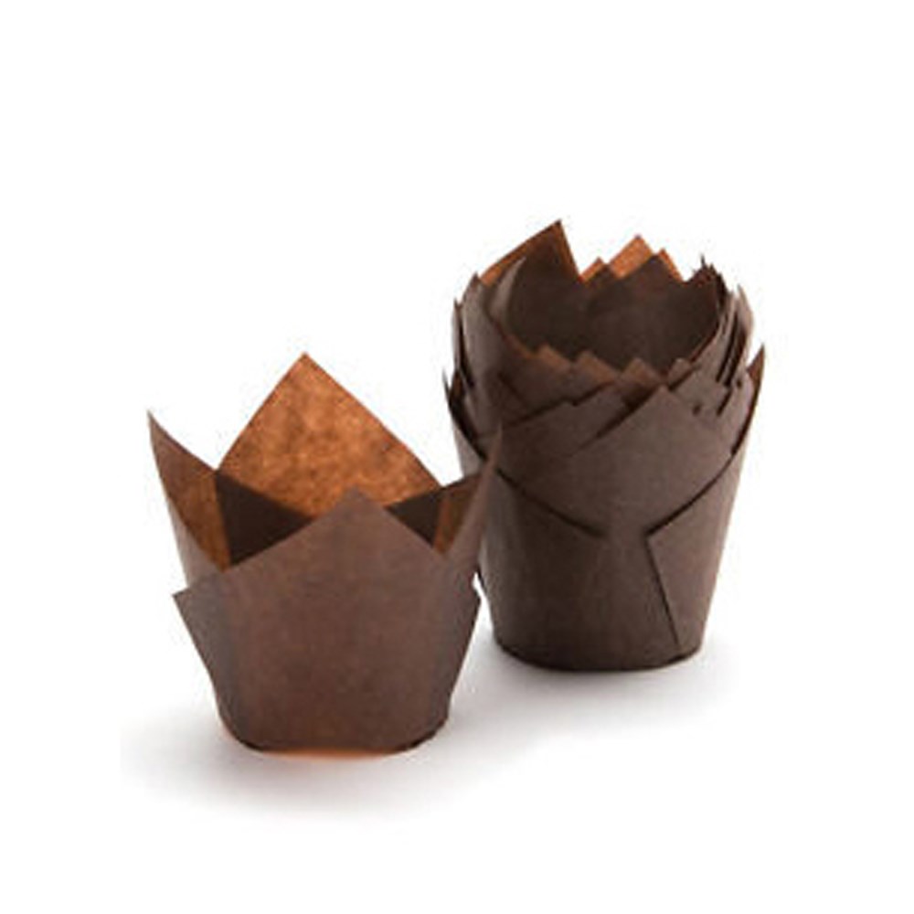 Tulip Muffin Wrap Brown 90/50x60mm | Reward Hospitality