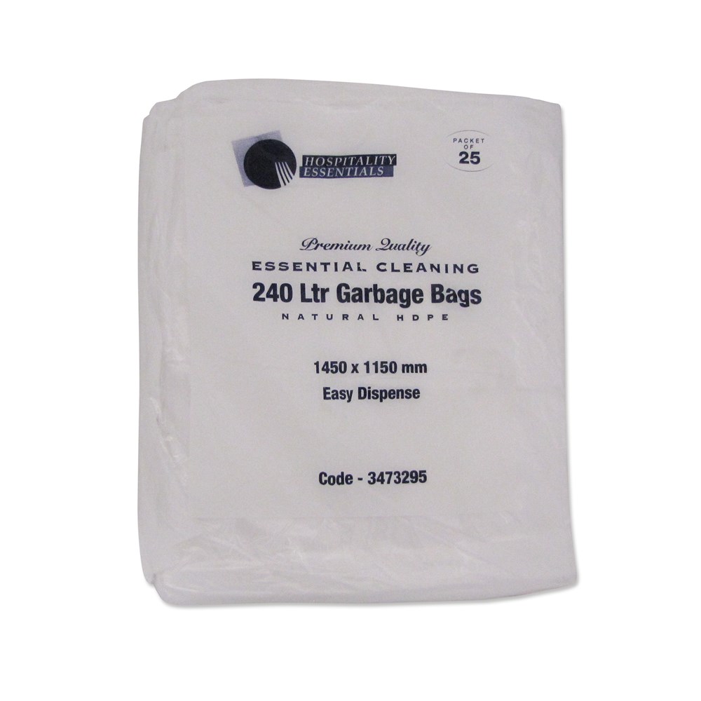 Kleaning Essentials General Purpose Garbage Bags Natural 240L - 3473295 ...