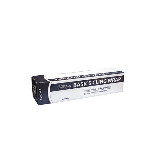 Basics Plastic Cling Wrap Clear 600m - 3440035 | Reward Hospitality