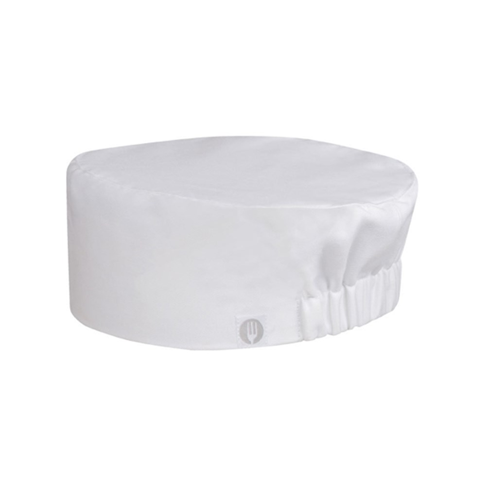 CHEF BEANIE WHT ELASTIC BACK ONE SIZE - 5448083 | Reward Hospitality