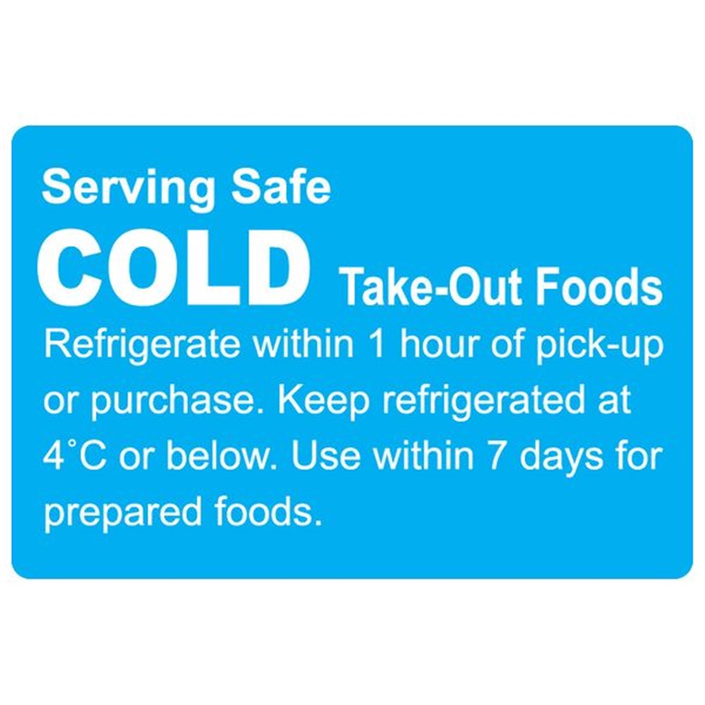 SERVING LABEL COLD TAKE-OUT FOOD 60X40MM 500/ROLL PERMANEN - ZZ213914 ...